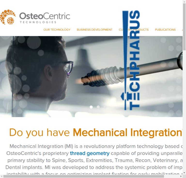 Venture Round - OsteoCentric Technologies